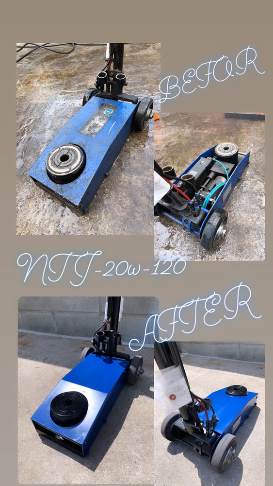 長崎ブースタートラックジャッキ20t NTJ-20w-120事例紹介｜大阪・兵庫での油圧機器修理は石上工作所