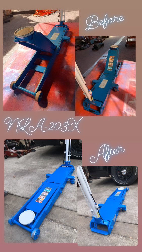 長崎超低床エアージャッキ2ton NLA-203X事例紹介｜大阪・兵庫での油圧機器修理は石上工作所