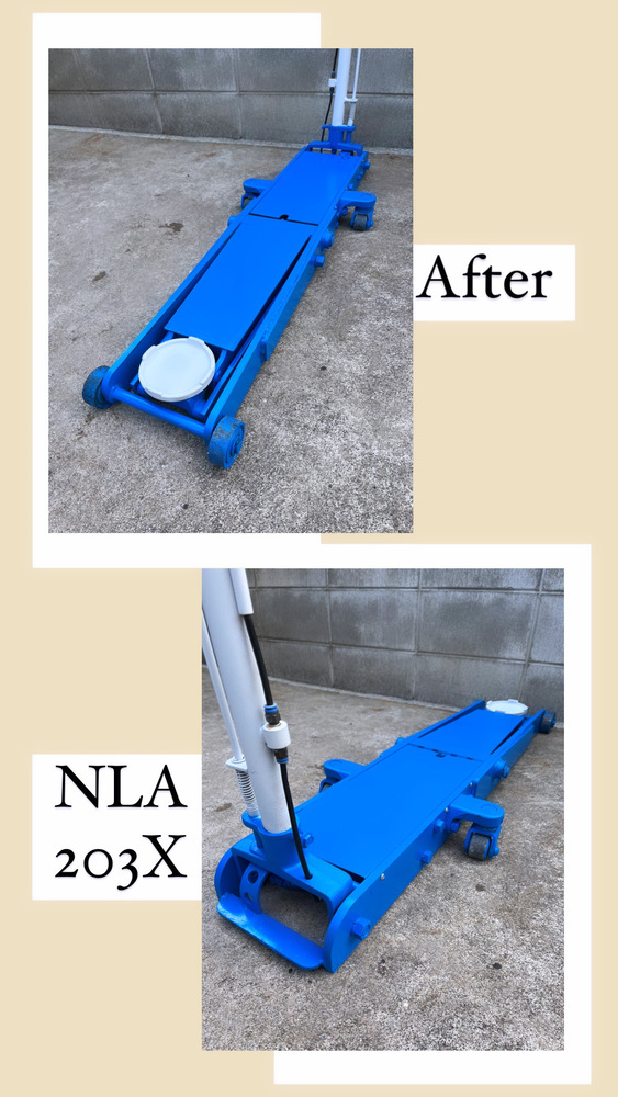 長崎超低床エアージャッキ2ton NLA-203X事例紹介｜大阪・兵庫での油圧機器修理は石上工作所