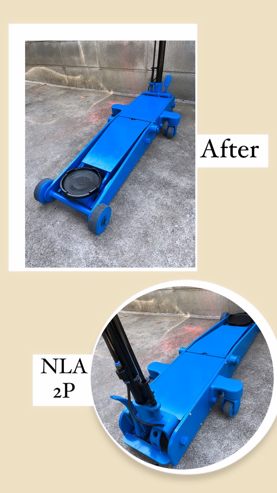 長崎低床エアージャッキ2tonペダル付NLA-2P事例紹介｜大阪・兵庫での油圧機器修理は石上工作所