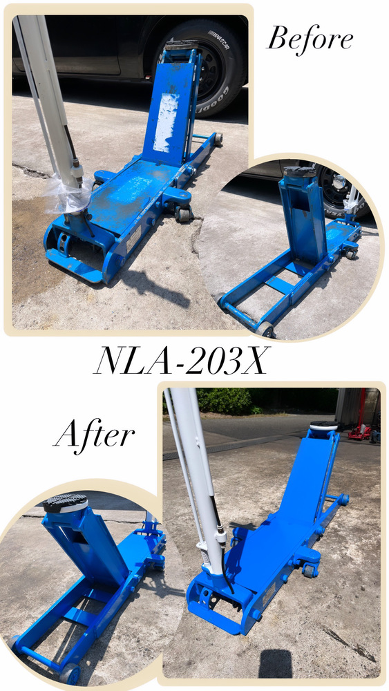 長崎超低床エアージャッキ2ton NLA-203X事例紹介｜大阪・兵庫での油圧機器修理は石上工作所
