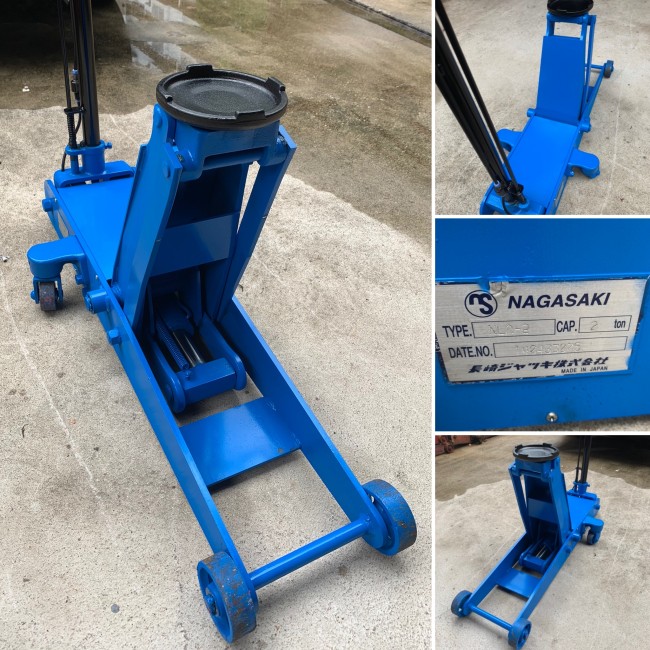 長崎ジャッキエアー低床式2ton NLA-2 中古再生品販売事例紹介｜大阪・兵庫での油圧機器修理は石上工作所